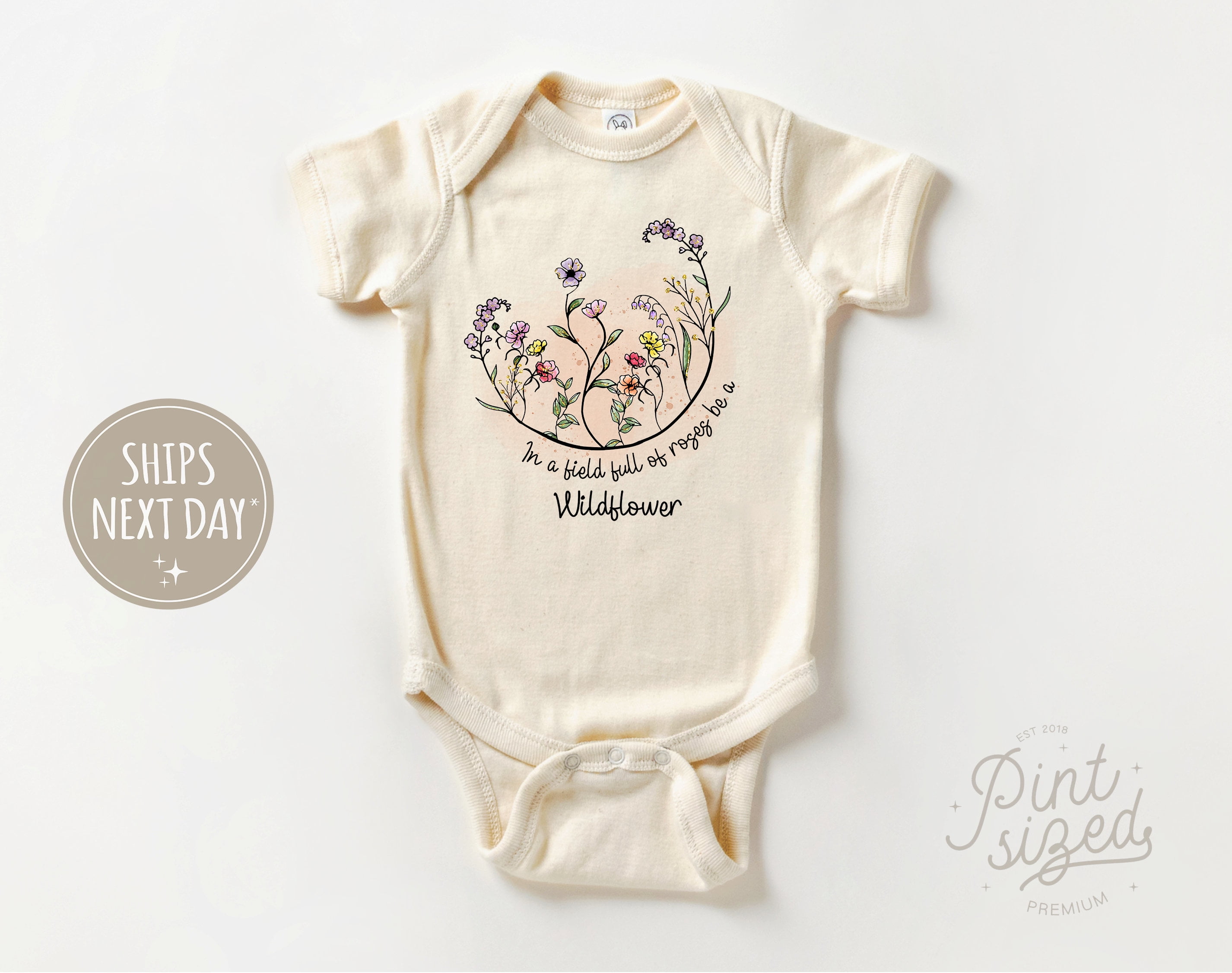 Be A Wildflower Baby Onesie, Boho Flower Bodysuit, Girls Onesie Cute Baby Onesie, BABY BODYSUIT ...