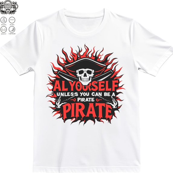 Be A1 Pirate Funny Quotes Pirateumor Sayings T-S1Hirt.185 - Walmart.com