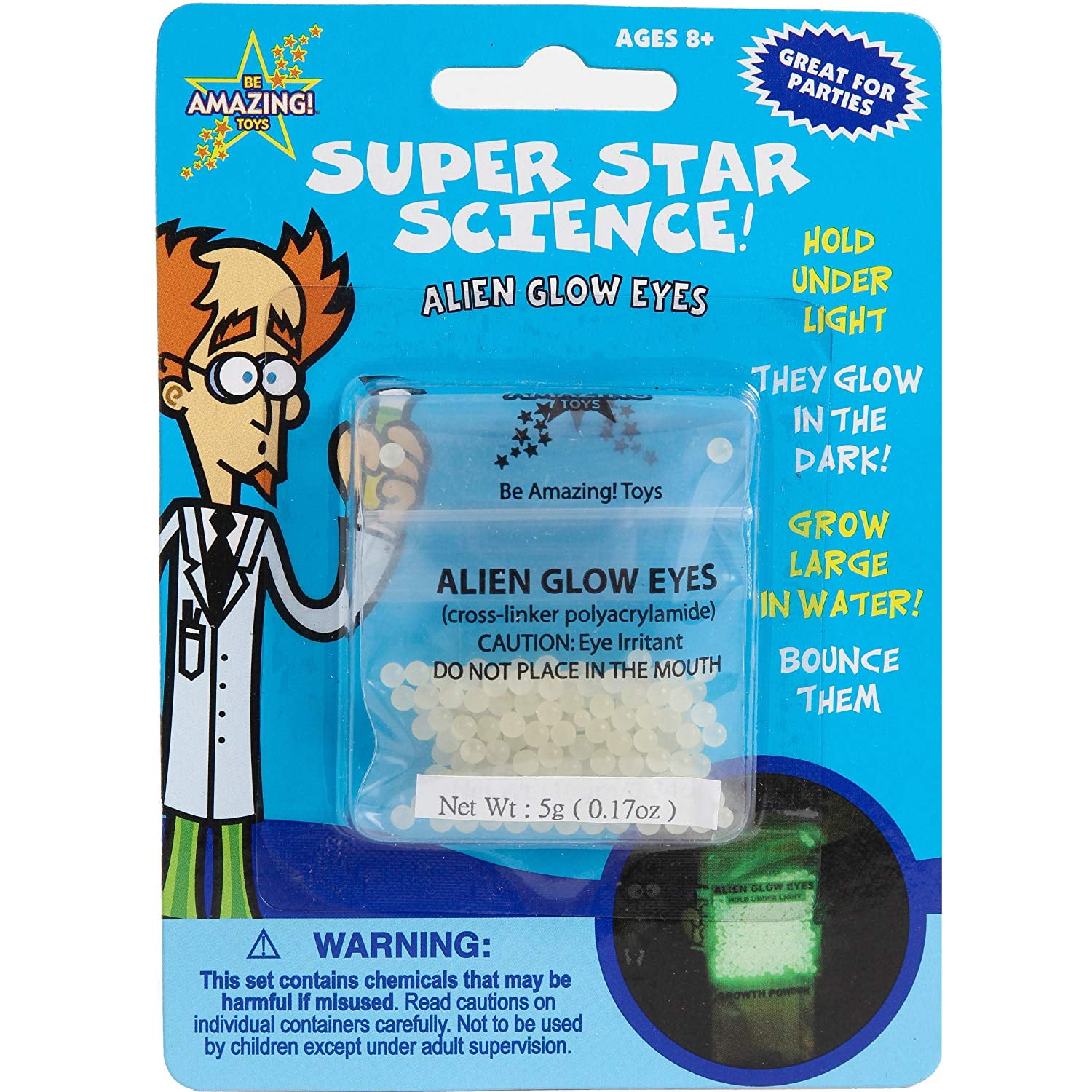 Be Amazing Toys Alien Glow Eyes Mini Blister Science Experiment Kits ...