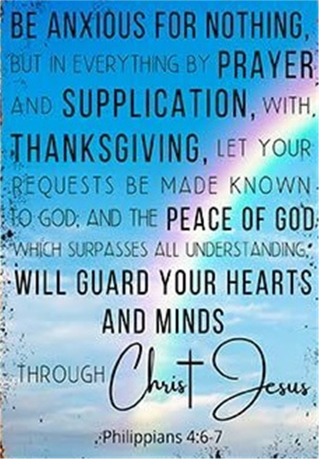 Be Anxious for Nothing Philippians 4 6-7 Scriptures Bible Quote Wall ...