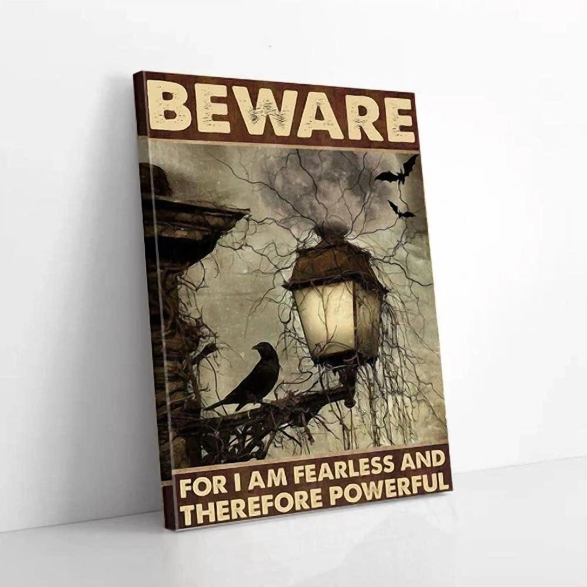 Be Aware Raven Poster Wall Art Home Decor Vintage Gift Living Room ...