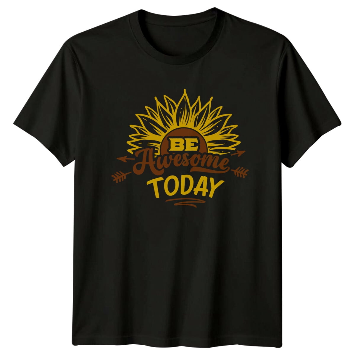 Be Awesome Today Sunflower T-Shirt Nature Graphic Tee Floral Design ...