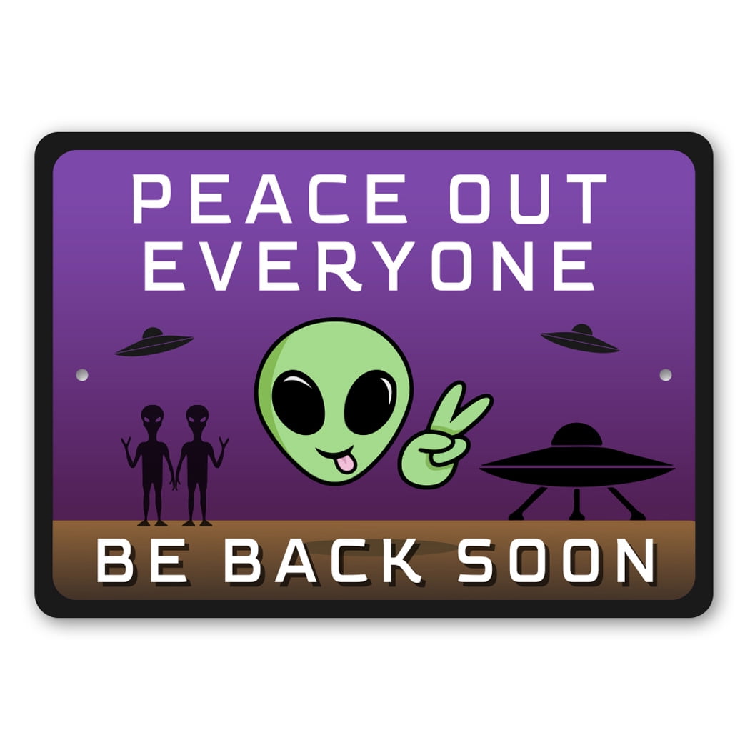 Be Back Soon Door Aluminum Metal Decor Sign - 4x18 inches - Walmart.com