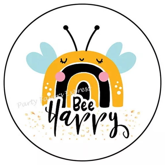 Be Bee Happy Rainbow Stickers Phone Decal Water Bottle Stickers Car ...