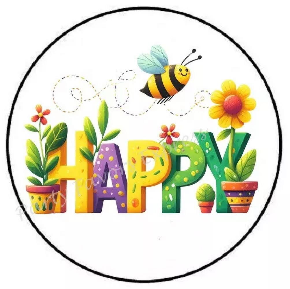 Be Bee Happy Sticker Party Favors Sticker Envelope Seals Labels ...