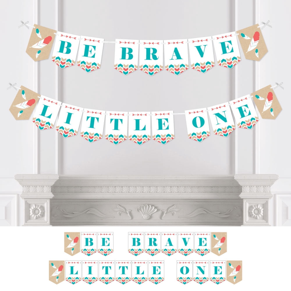 Be Brave Little One - Boho Tribal Party Bunting Banner - Aztec Tribal ...