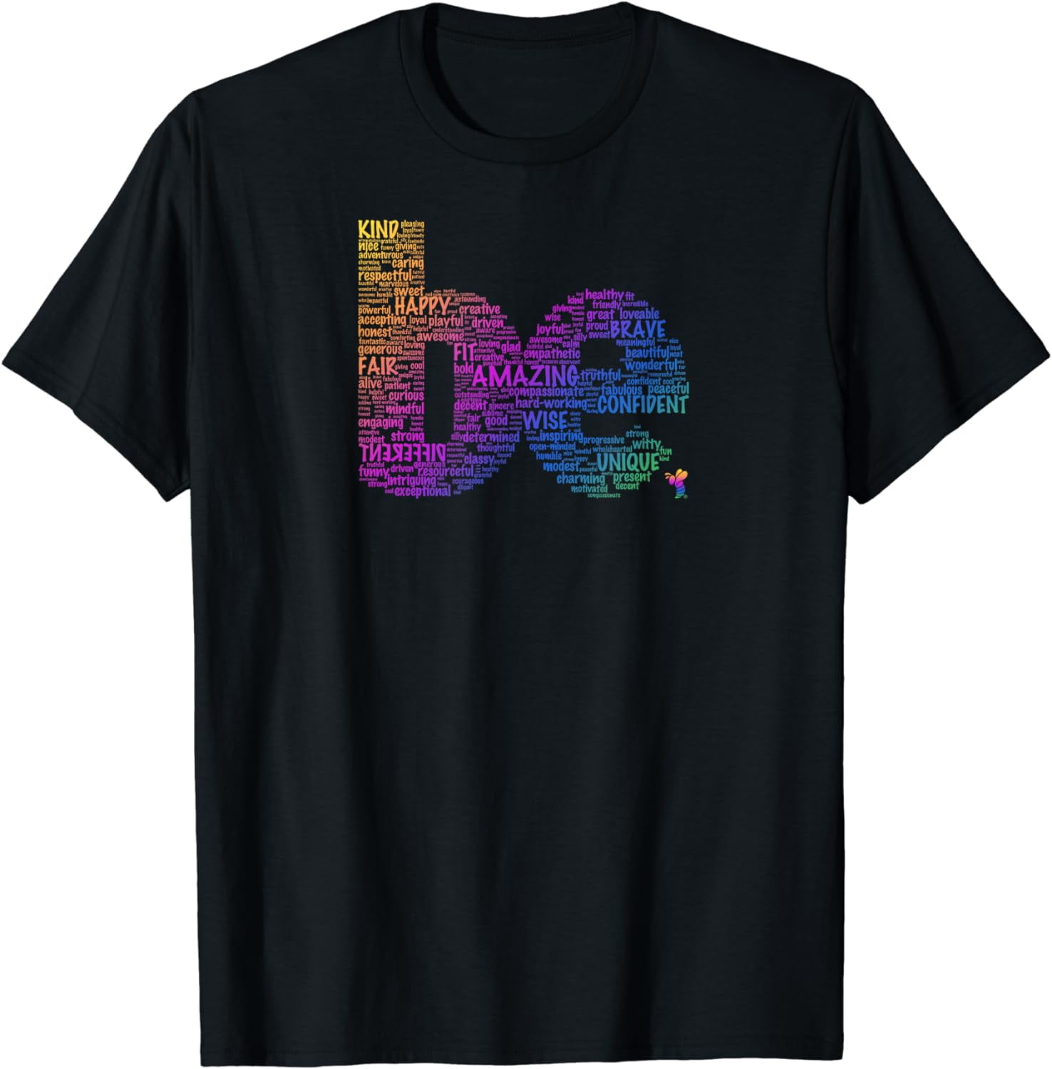 Be Colorful Letters Word Art by Tangie Marie T-Shirt - Walmart.com