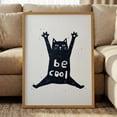 Be Cool Black Cat Linocut Poster Unframed Paper Print - Walmart.com