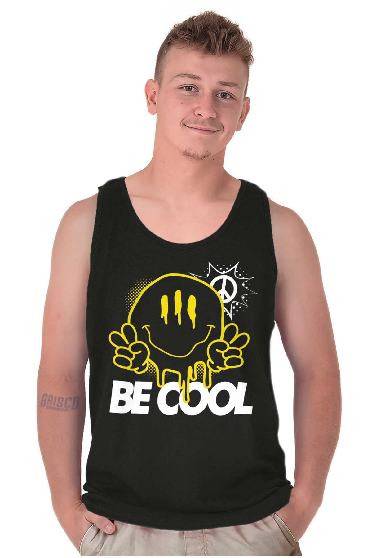 Be Cool Three Eyed Happy Face Smile Plus Size Graphic Tank Top Brisco ...