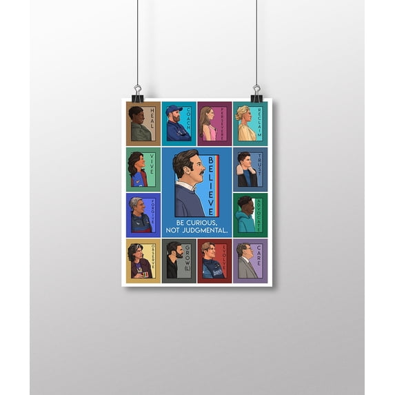 Be Curious Not Judgemental Collage Print, Unframed Paper Poster 11x14in ...