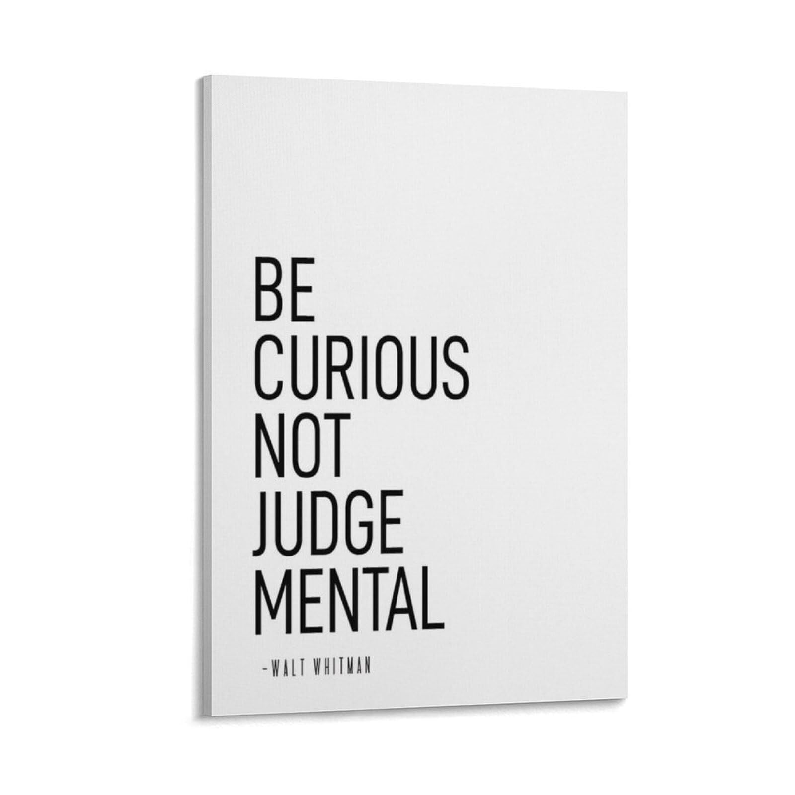 Be Curious Not Judgemental Wall Art Posters For Room Aesthetic Poster ...