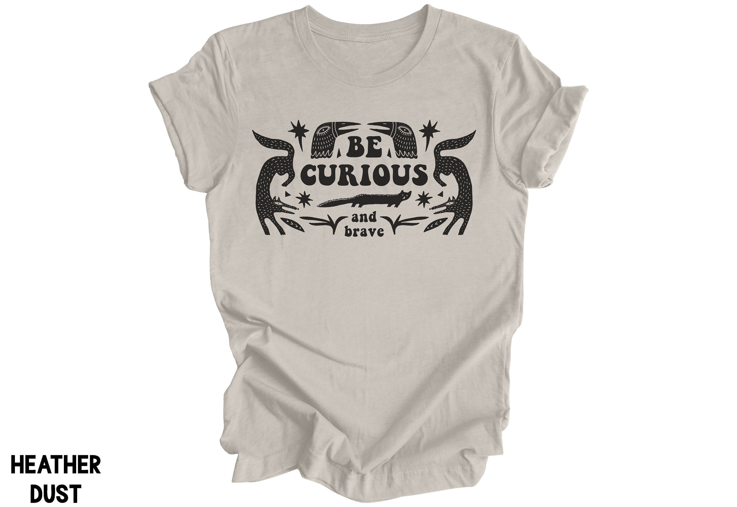 Be Curious and Brave Tshirt Scandinavian Animals Cute Scandi Animals ...