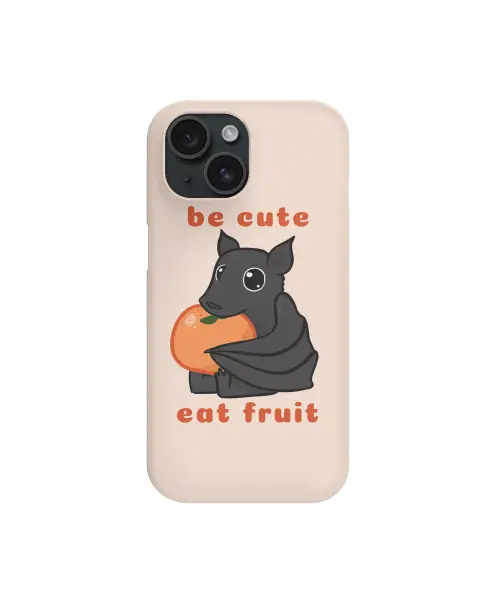 Be Cute Eat Fruit Fruit Bat Funny Pun Phone Case for iPhone 16 15 14 13 ...