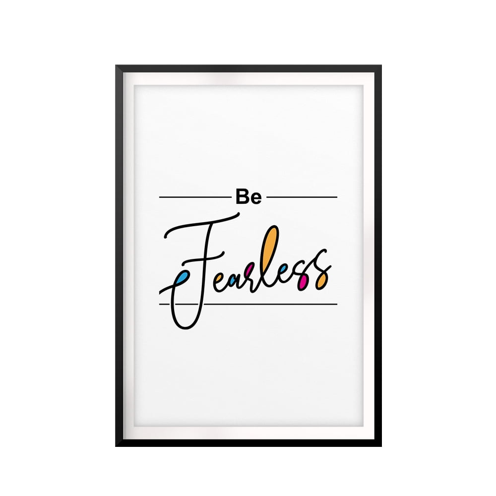 Be Fearless Cursive 8 x 10 UNFRAMED Print Inspirational Wall Art ...