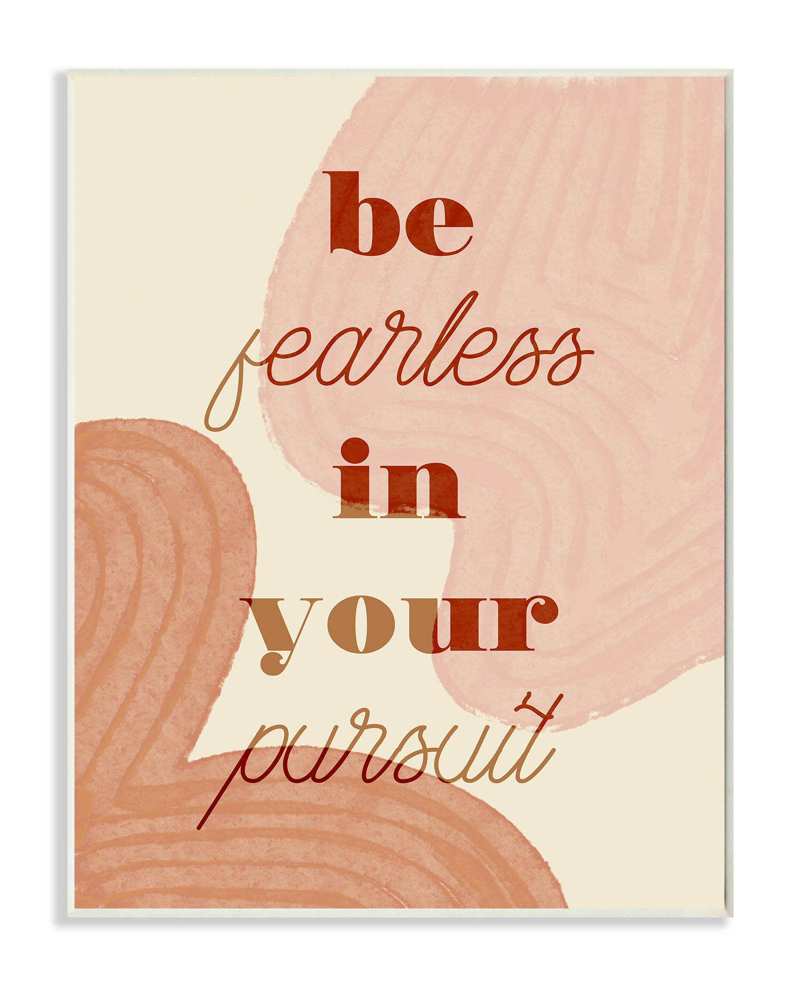 Stupell Industries Be Fearless Warm Shapes 10x15 Framed Wall Art Print ...