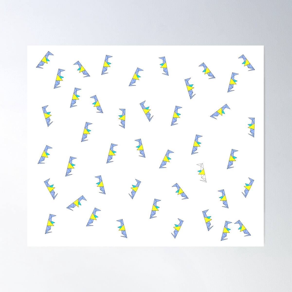 Be Funky Like This Blue Bird Dog Poster Wall Art, Modern Wall Decor For ...