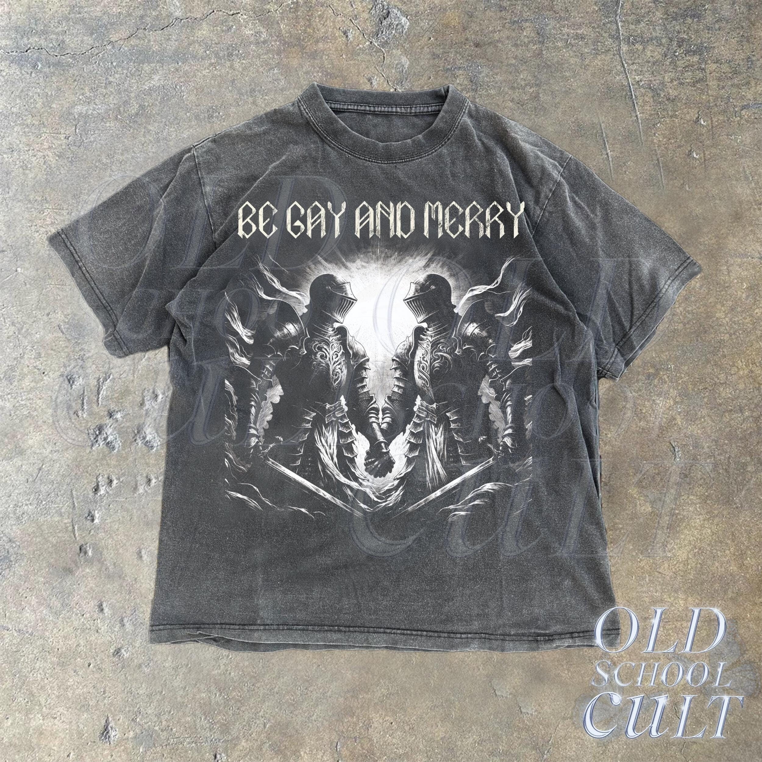 Be Gay & Merry Vintage Graphic T-shirts, Retro Gothic Medieval Dark Art ...