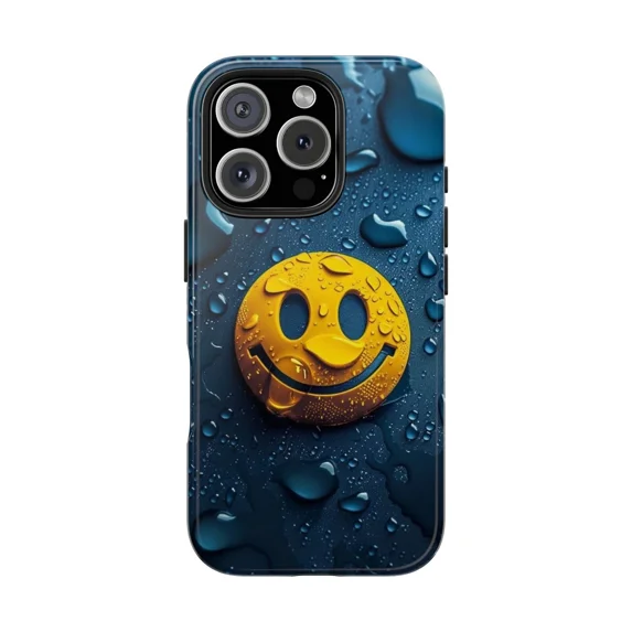 Be Happy Emoji and Rainbow Smiley Face Phone Case for iPhone 11 to 17 ...