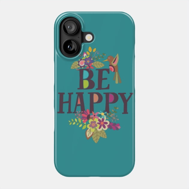Be Happy Simple Minimalist Positive Vibe Slogan Case for iPhone 11,12 ...