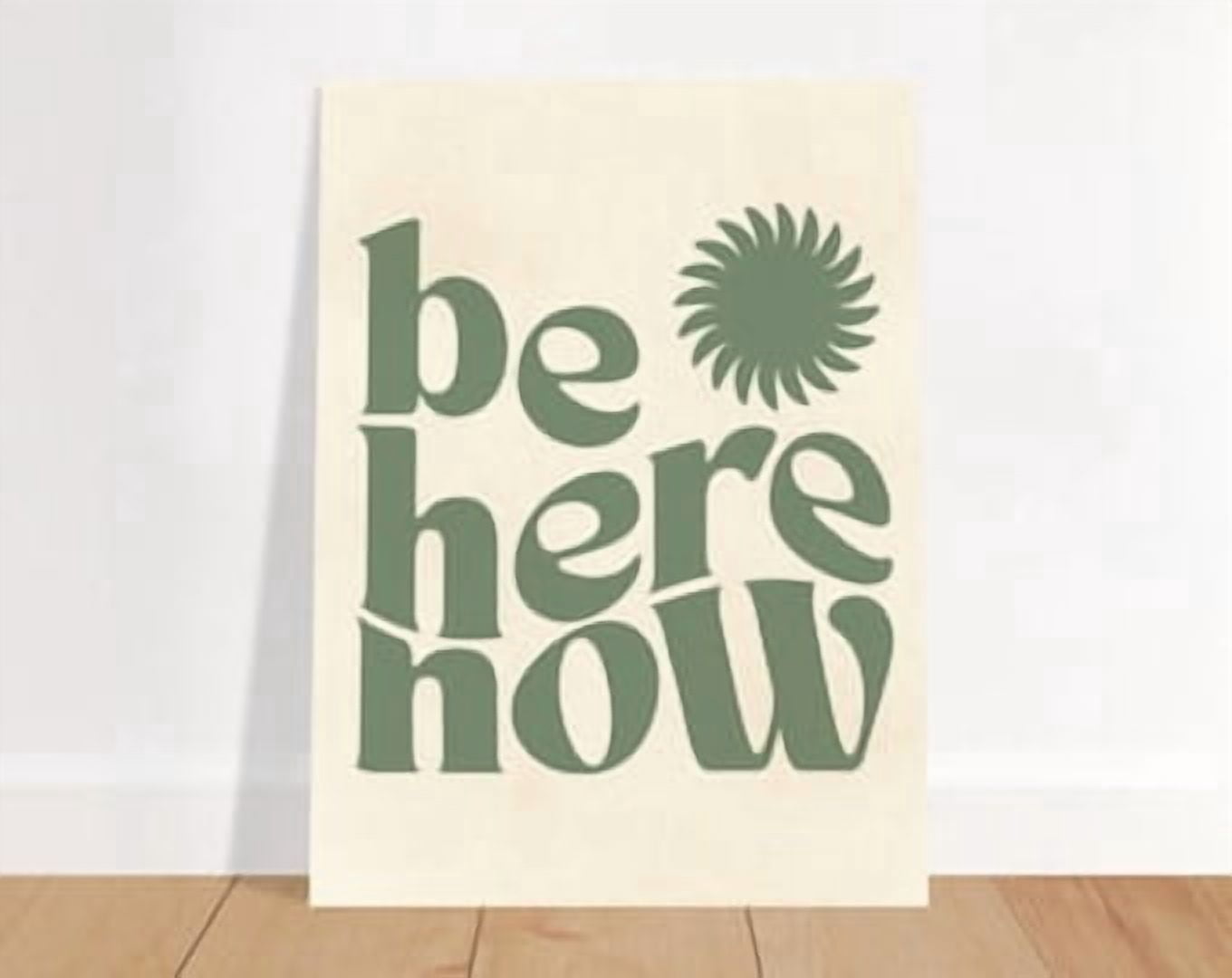 Be Here Now Quote Print, Minimalist Spiritual Art, Inspirational ...