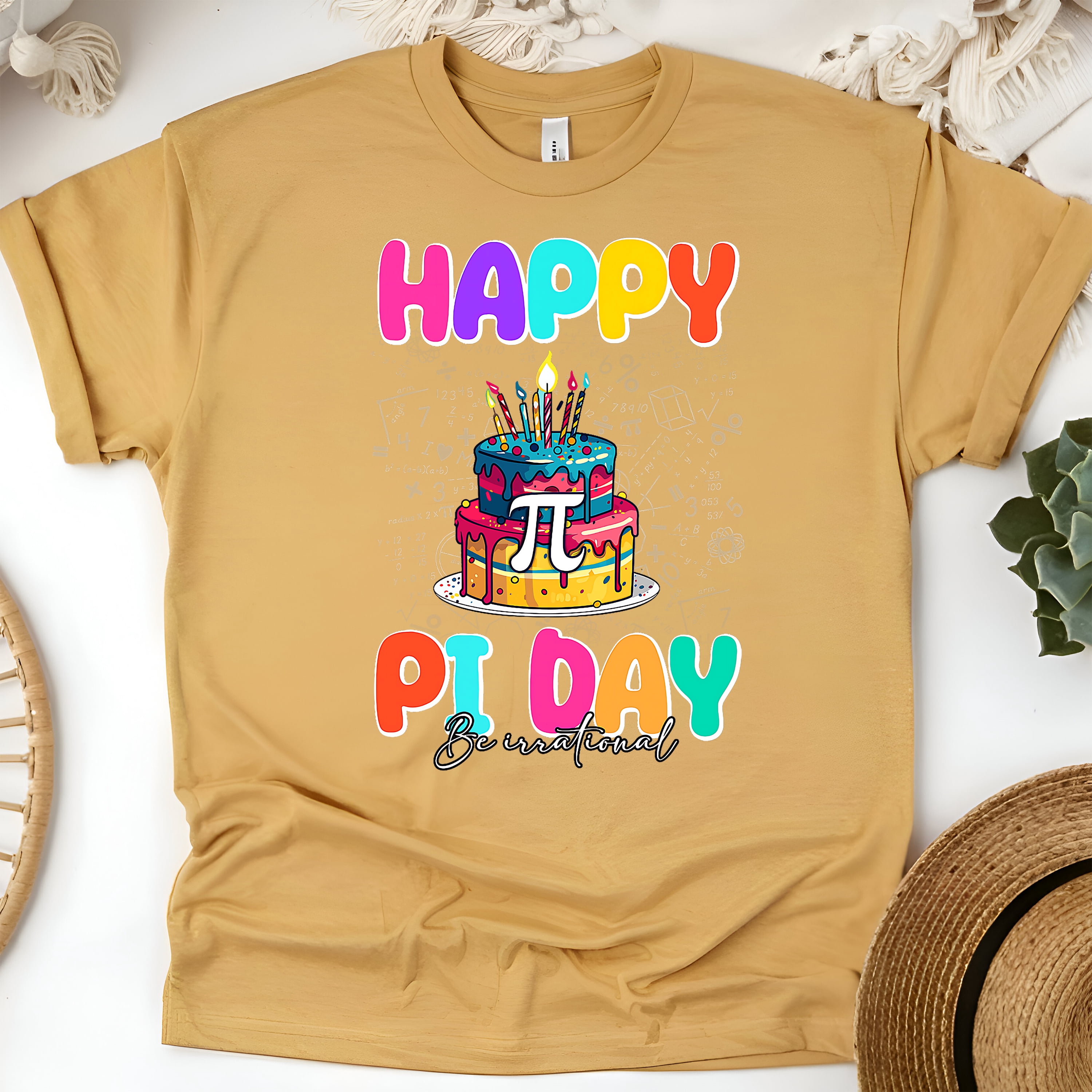 Be Irrational Shirt – Pi Symbol Birthday Cake Design for STEM Lovers ...