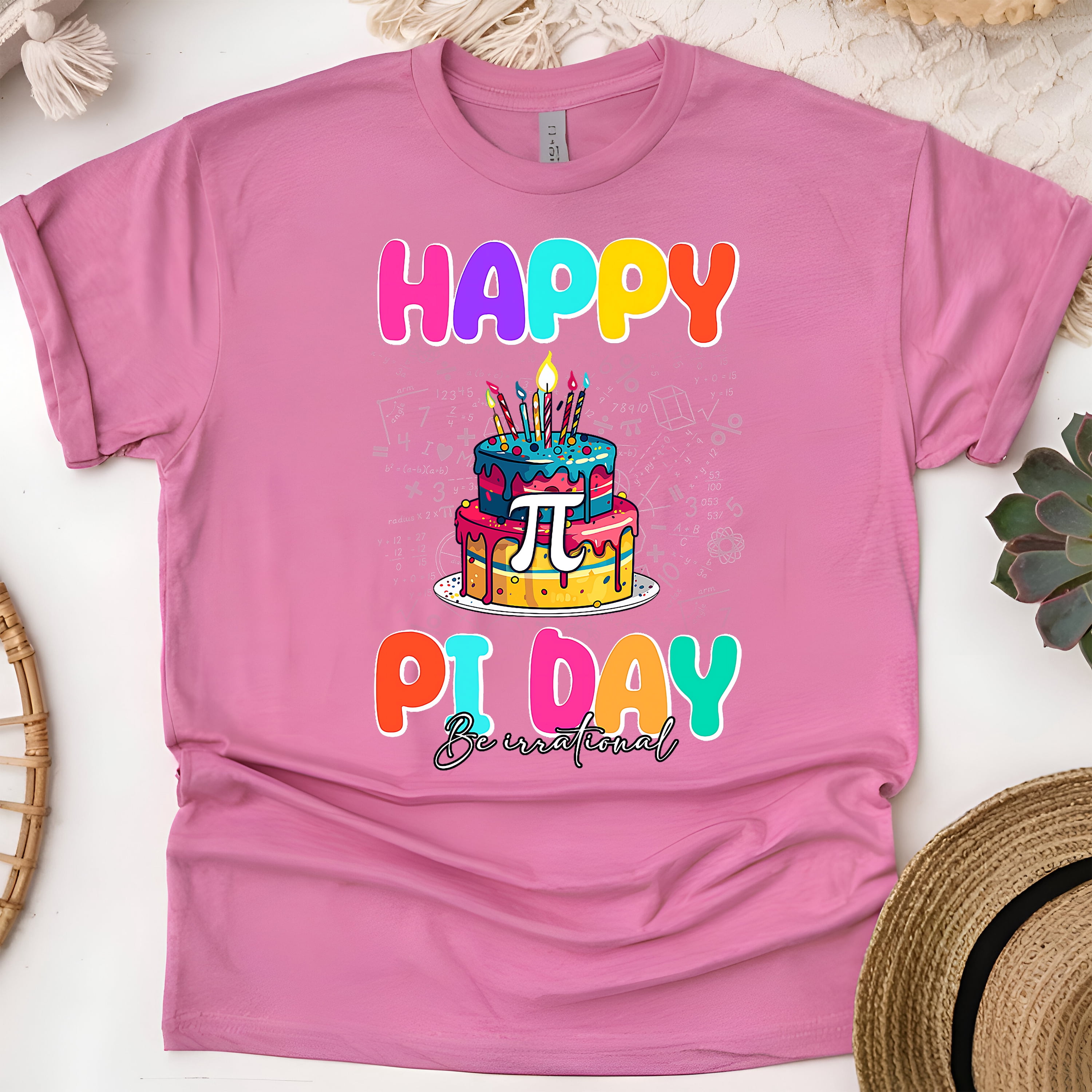 Be Irrational Shirt – Pi Symbol Birthday Cake Design for STEM Lovers ...