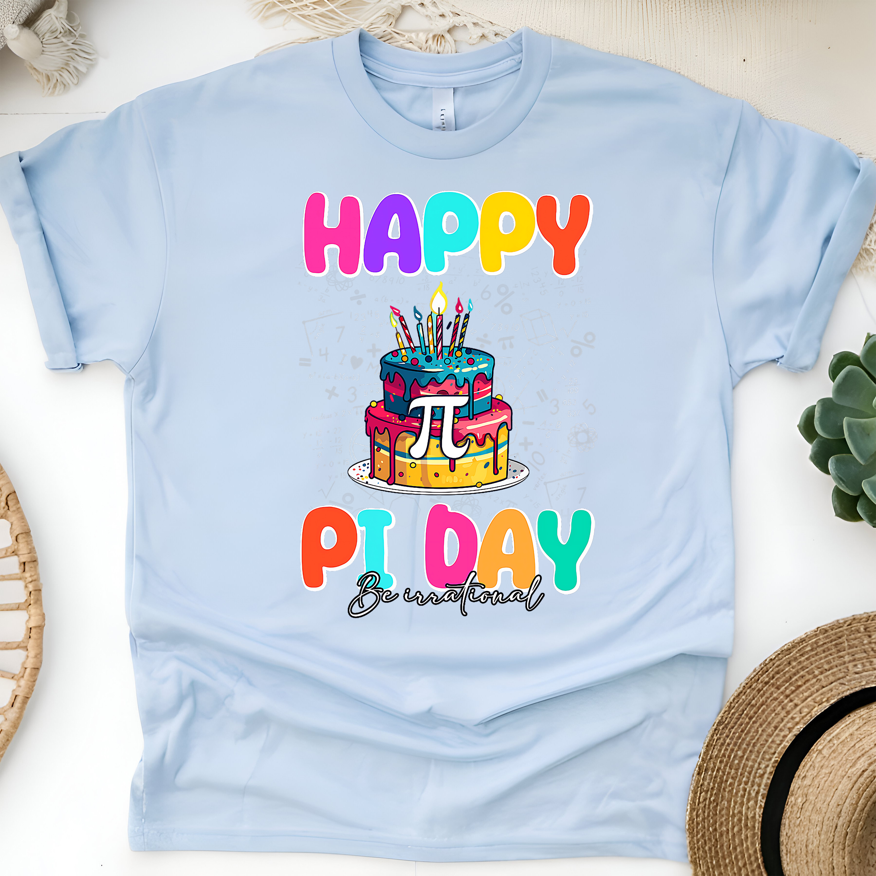 Be Irrational Shirt – Pi Symbol Birthday Cake Design for STEM Lovers ...