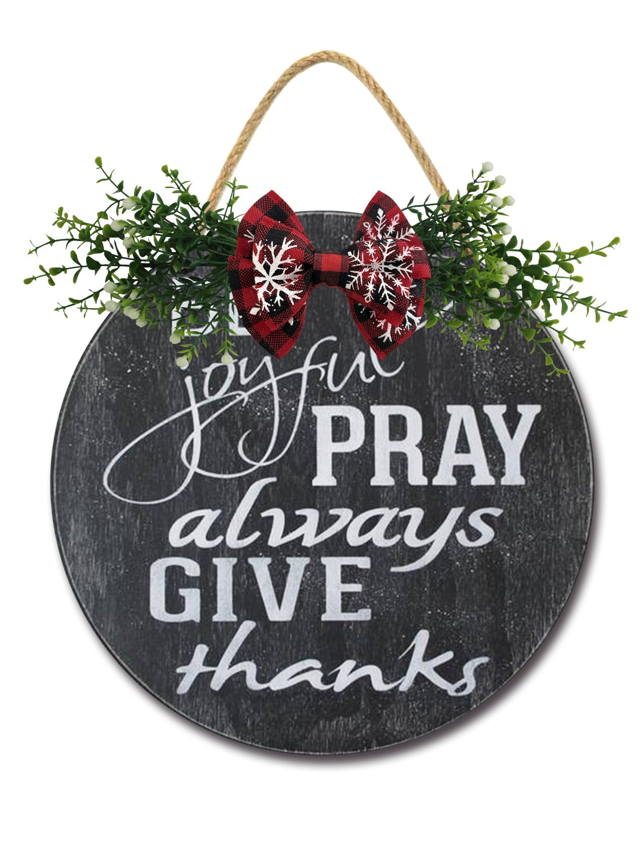Be Joyful Pray Always Give Thanks Sign for Front Door Hanging Seasons ...