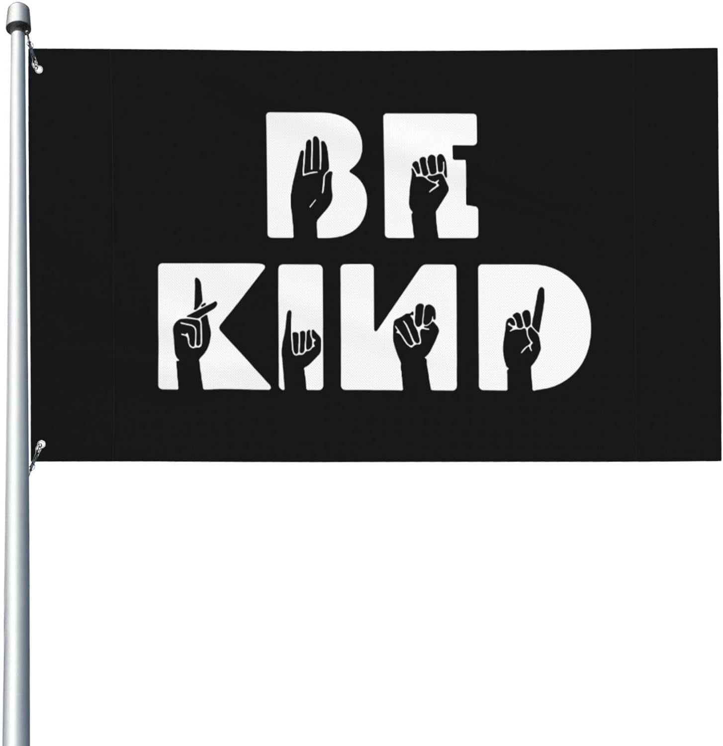 Be Kind ASL Alphabet American Sign Language Flags Garden Home Flag ...