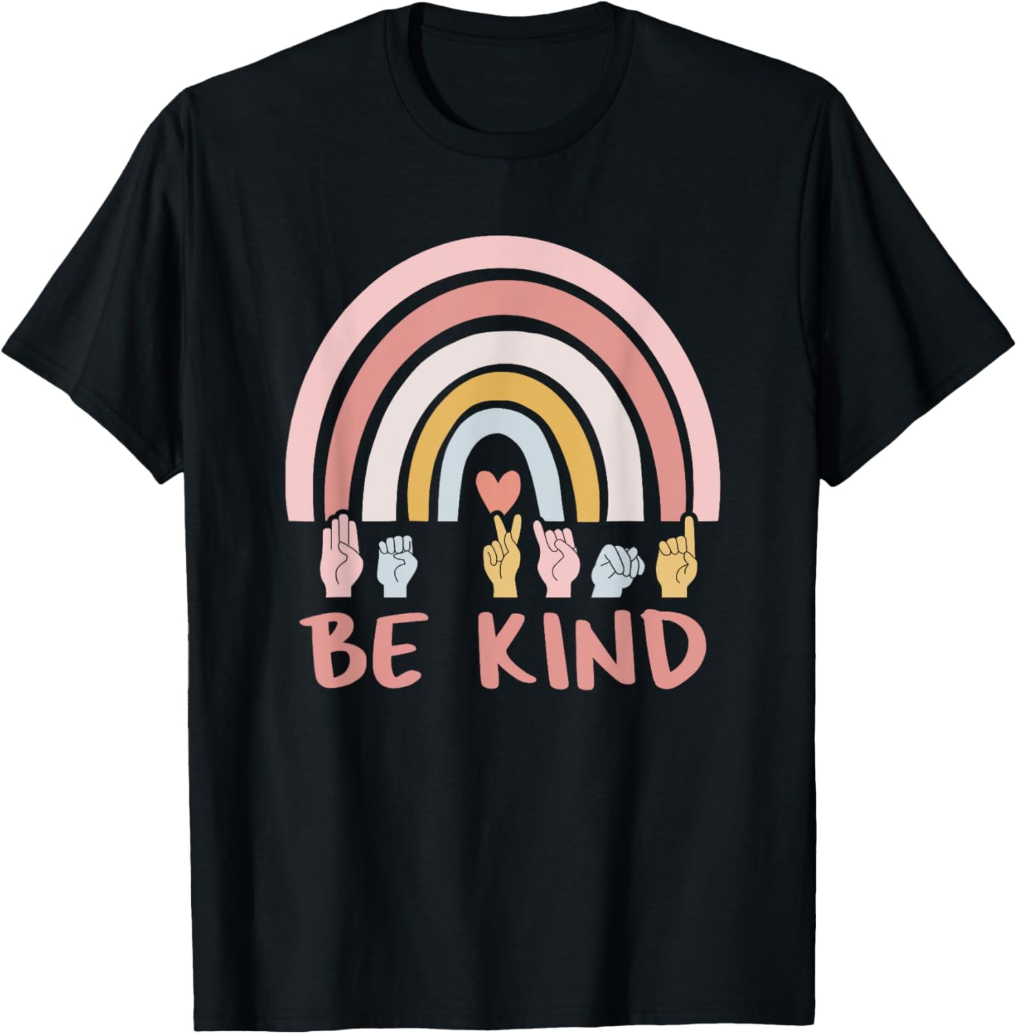 Be Kind ASL Sign Language Deaf SPED Teacher Kids Men Women T-Shirt men ...
