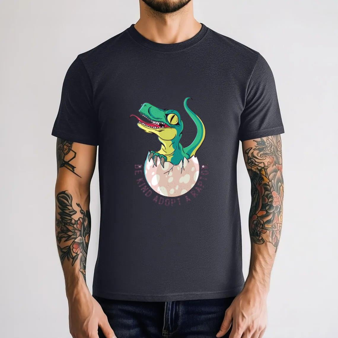 Be Kind Adopt a Raptor Unisex T-shirt with Dinosaur and Rescue Humor ...