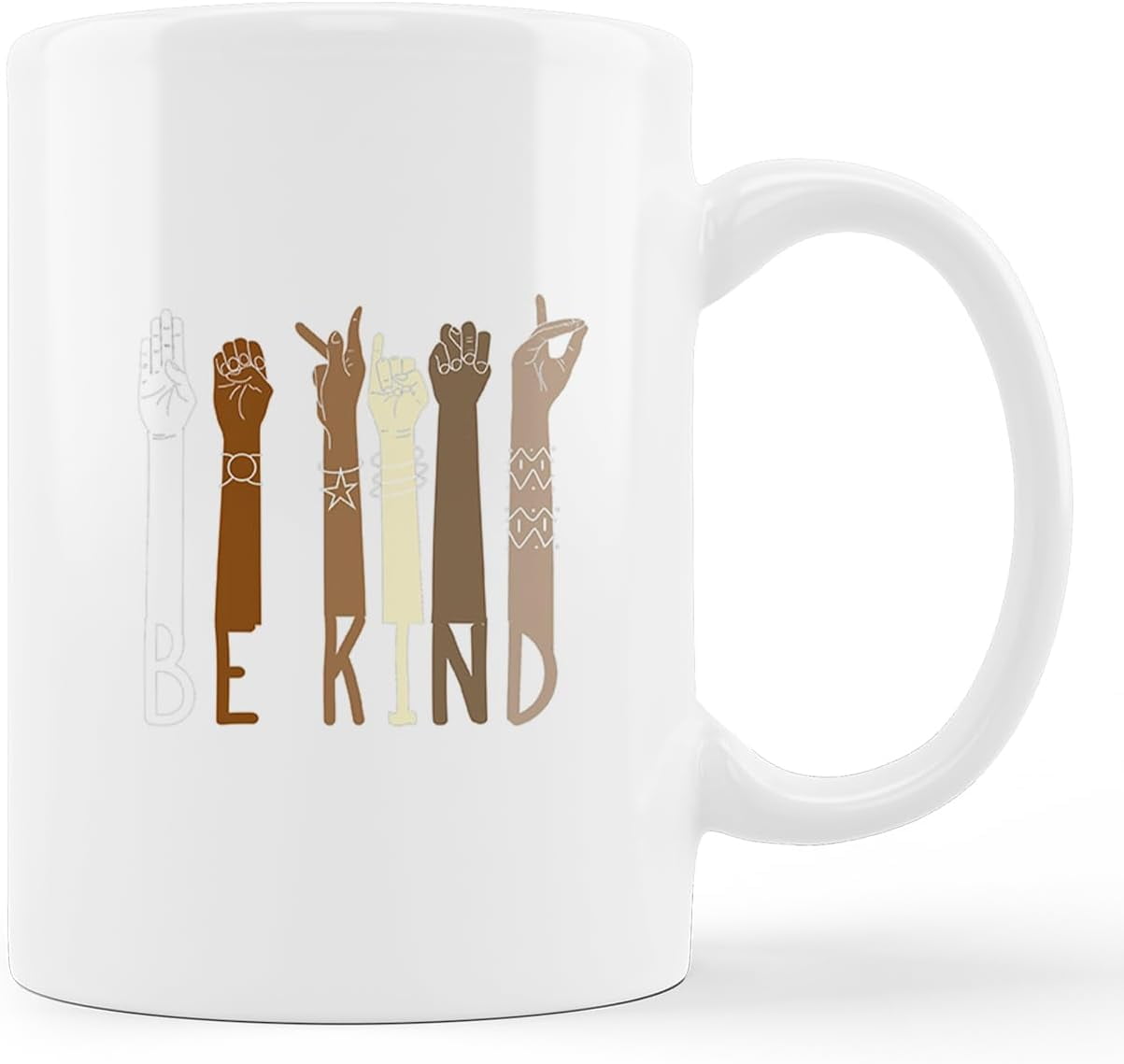 Be Kind American Sign Language Diversity Multicultural Kindness Ceramic ...