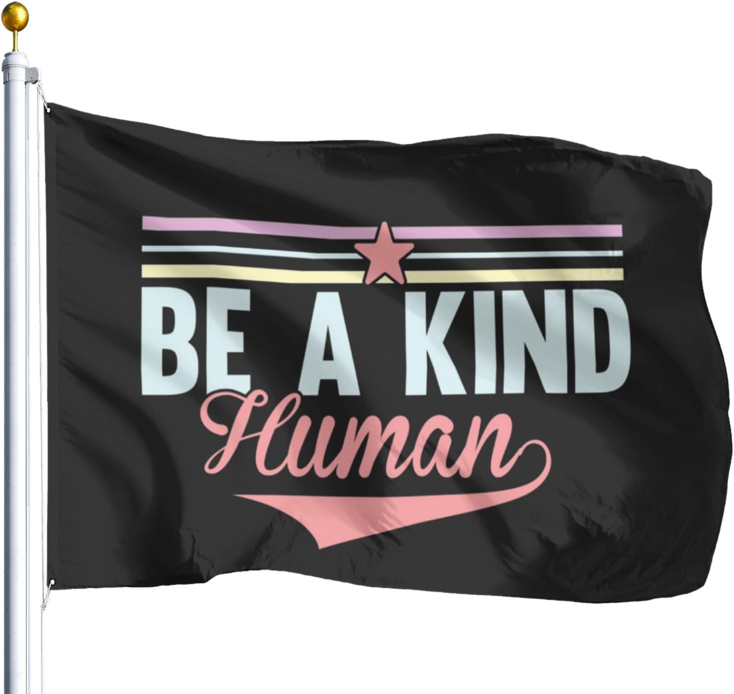 Be Kind Bee Daisy flower peace Flag be Kind human and star Flags, 3Ply ...