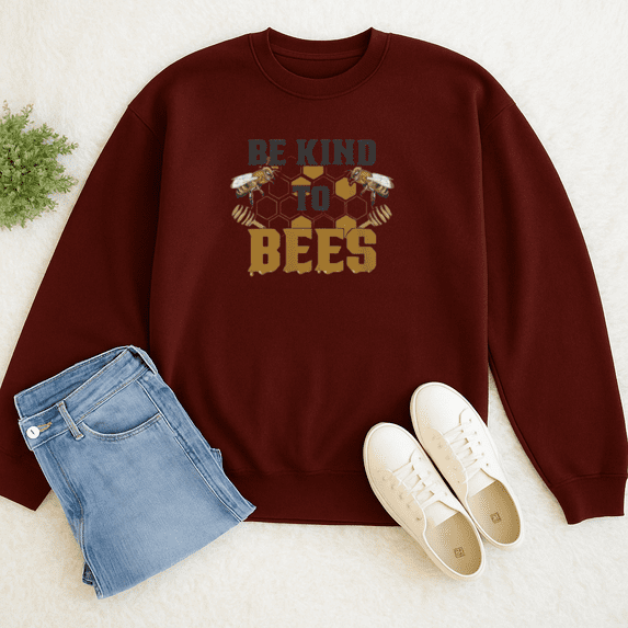 Be Kind Bee Positive Slogan Cute Retro Yellow Cartoon Graphic Print ...