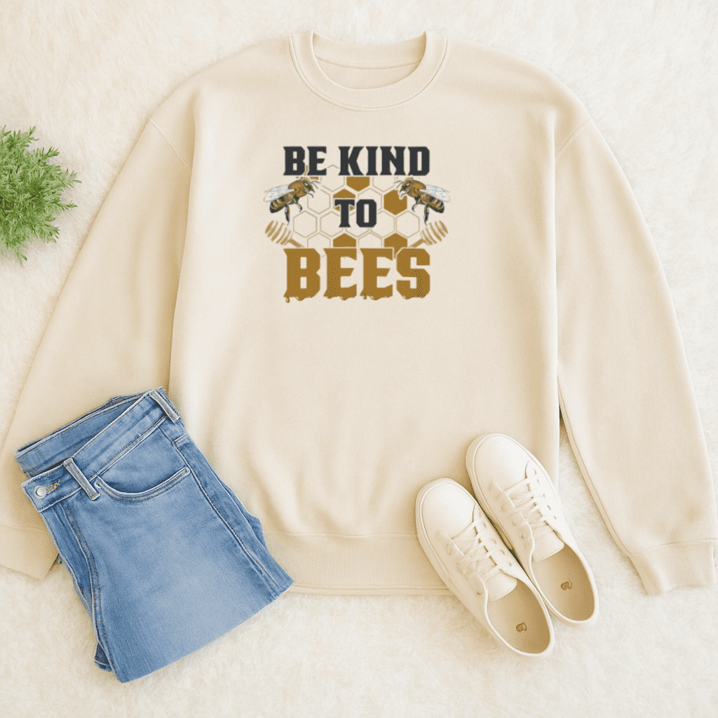 Be Kind Bee Positive Slogan Cute Retro Yellow Cartoon Graphic Print ...
