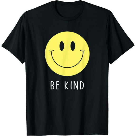 Be Kind Cute Yellow Smile Face Shirt Smiling Face Happiness T-Shirt ...
