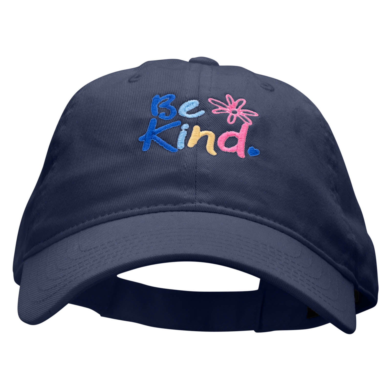 Be Kind Embroidered Garment Washed Cotton Twill Cap - Navy OSFM ...