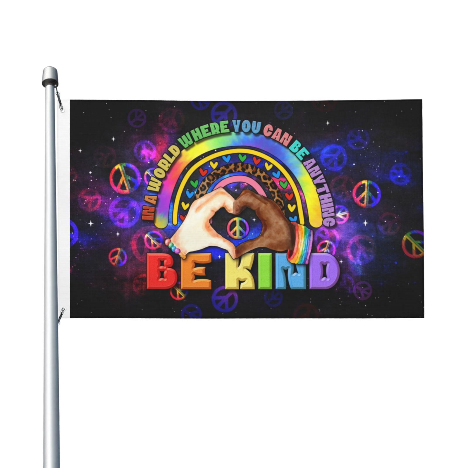 Be Kind Flag 3x5 Ft In A World Where You Can Be Anything Peace Flag ...