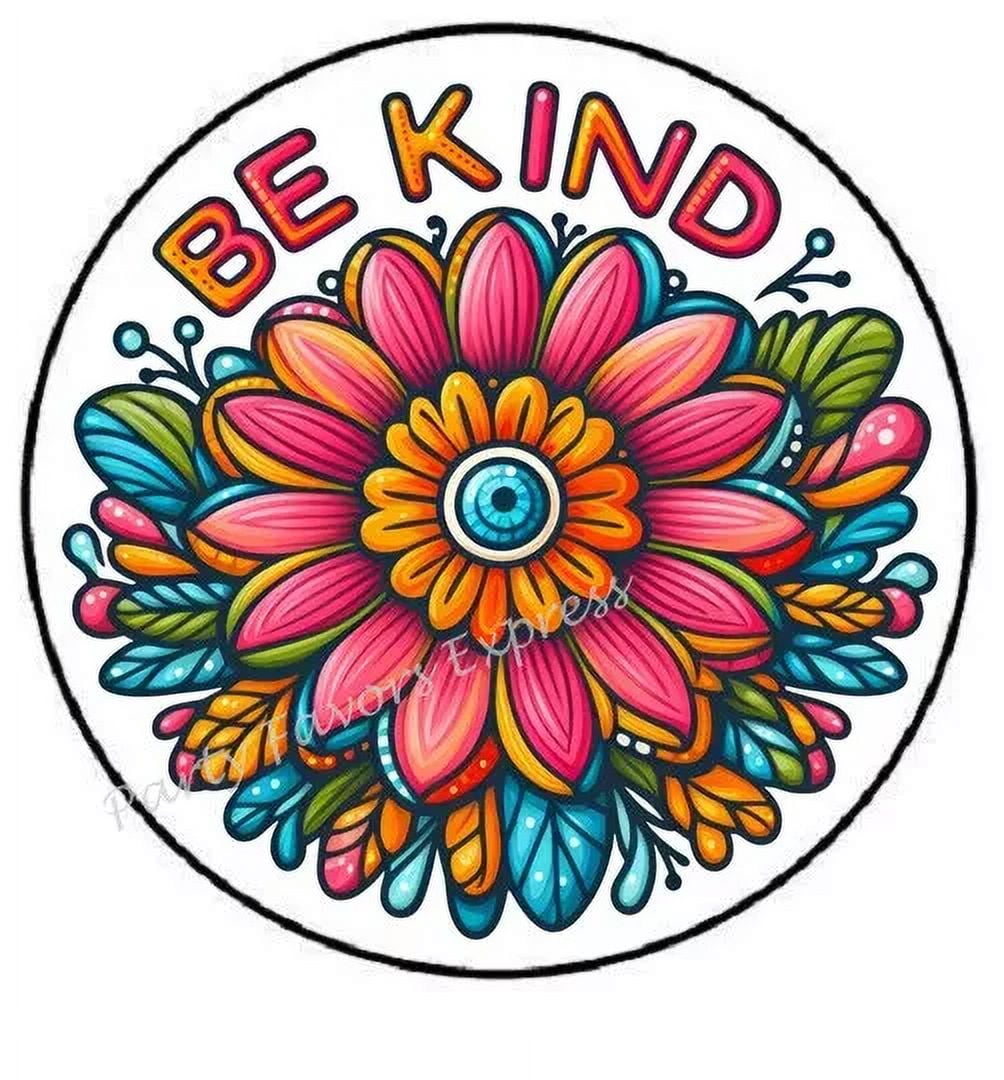 Be Kind Flower Sticker Party Favors Sticker Envelope Seals Labels ...