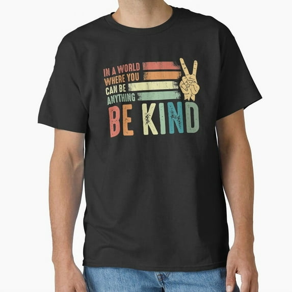 Be Kind Funny Inspirational Gifts Peace Hand Sign - Premium Fabric ...