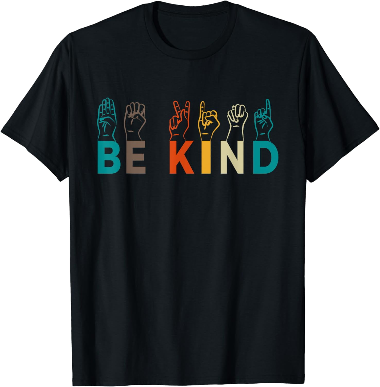 Be Kind Hand Sign Language Interpreters Gift for Teachers T-Shirt ...