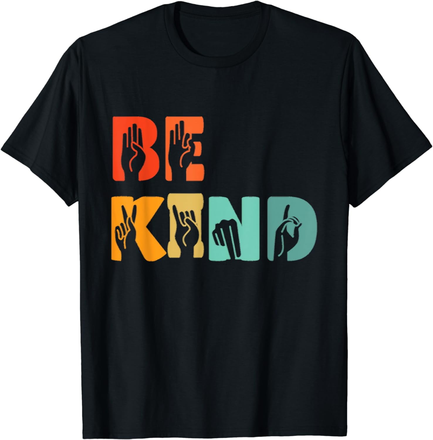 Be Kind Hand Signal Sign Language Unity Day Anti Bullying T-Shirt ...