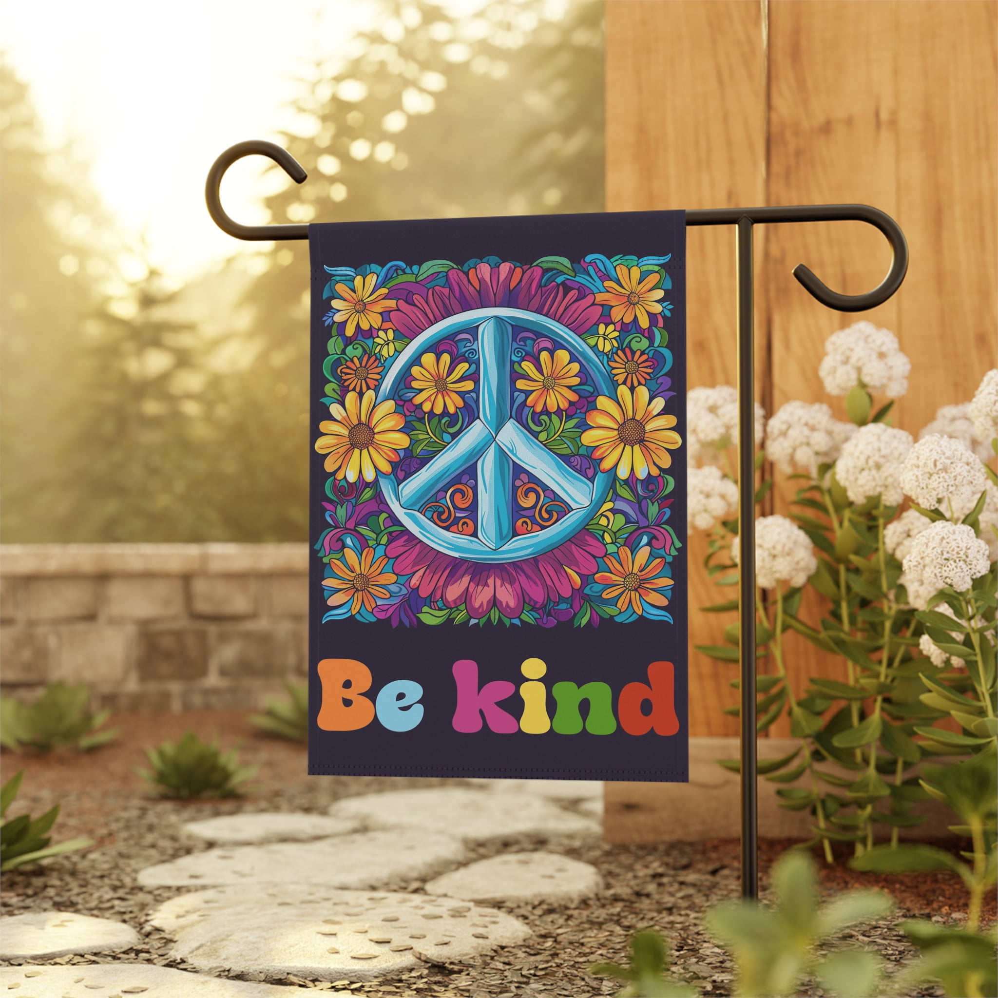 Be Kind Hippie Peace Flag, Peace Sign Flag, Hippie Flag ID-0613-GOUC ...
