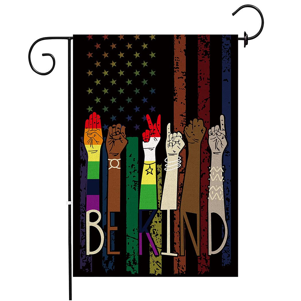 Be Kind LGBT American Garden Flag, Kindness Flag, Equality Flag, BLM ...