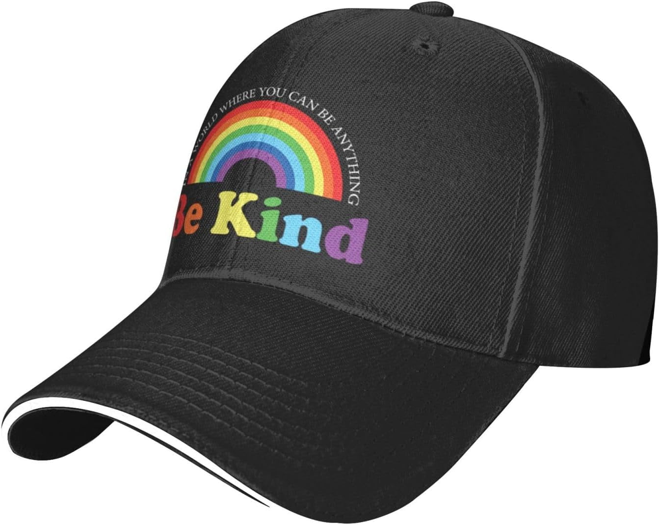 Be Kind LGBT Pride Rainbow Baseball Cap Men Ponytail Hat Women Dad Hat ...