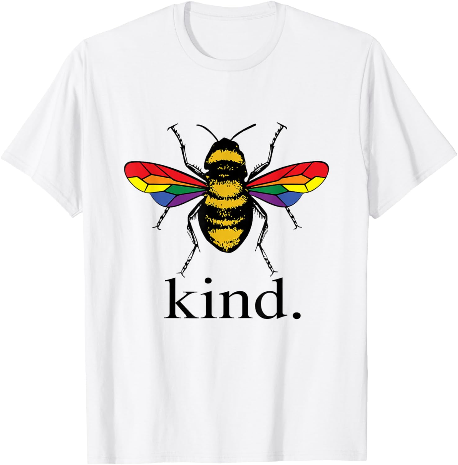 Be Kind LGBTQ Ally Gay Rights Cute Pride Month Bee Kindness T-Shirt ...