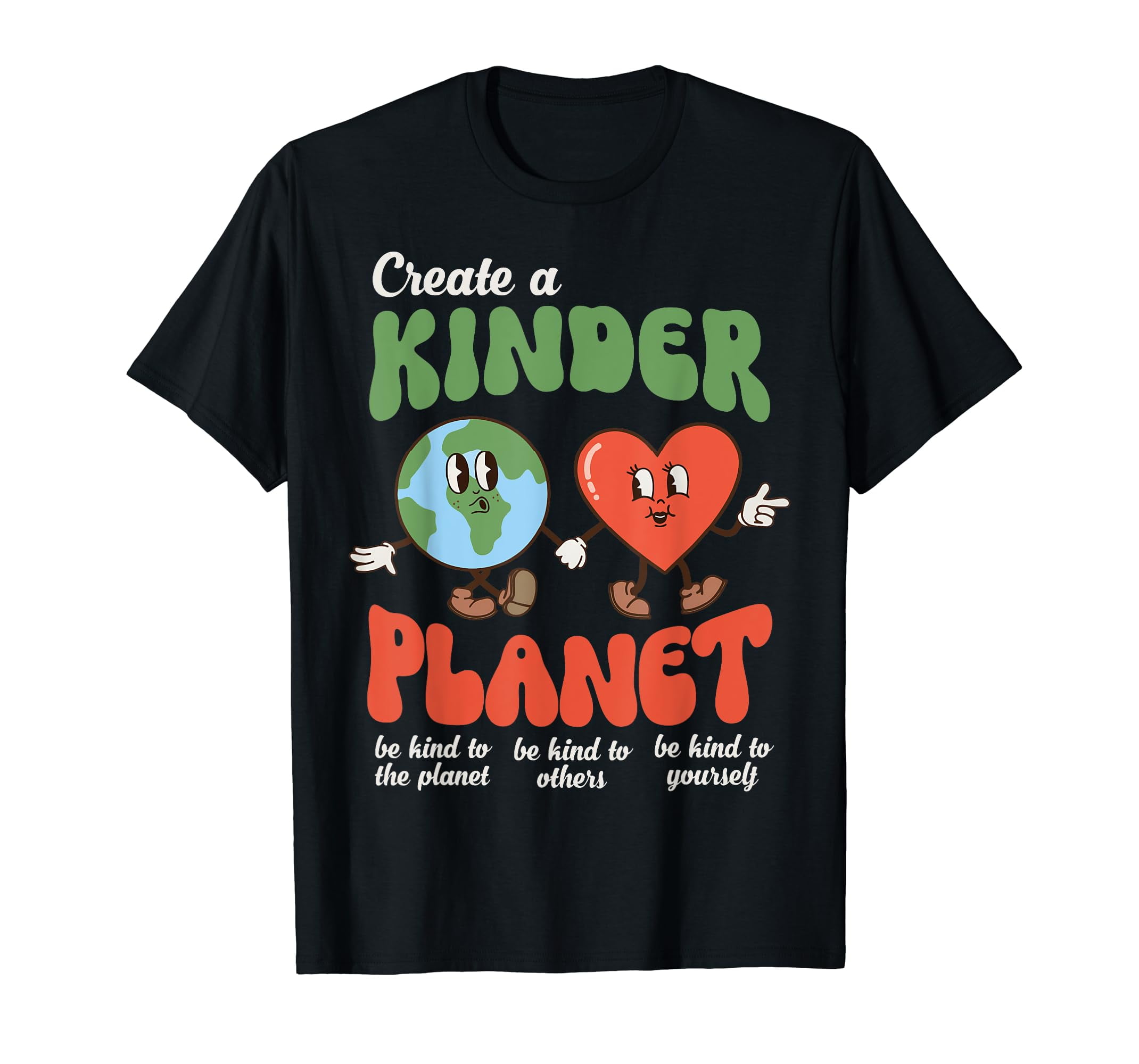 Be Kind Planet Save Earth Day Retro Groovy Environment T-Shirt ...