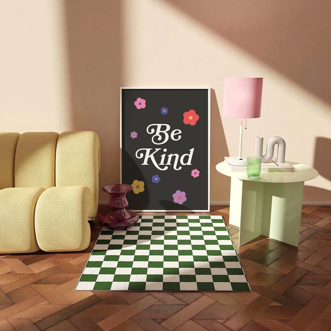Be Kind Poster Black Retro Kindness Art Cute Wall Trendy Poster, Unframed Size 12x18 - Walmart.com