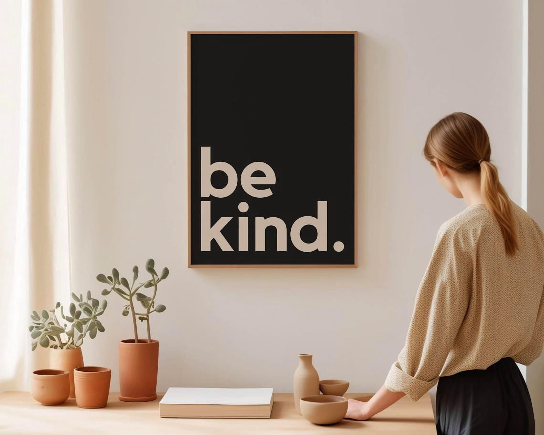 Be Kind Print Poster Modern Wall Artswiss Design Poster Wall Art For ...