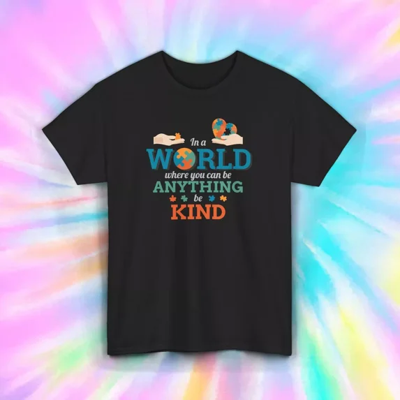 Be Kind Puzzle Hands T-Shirt Autism Awareness Support Positivity ...